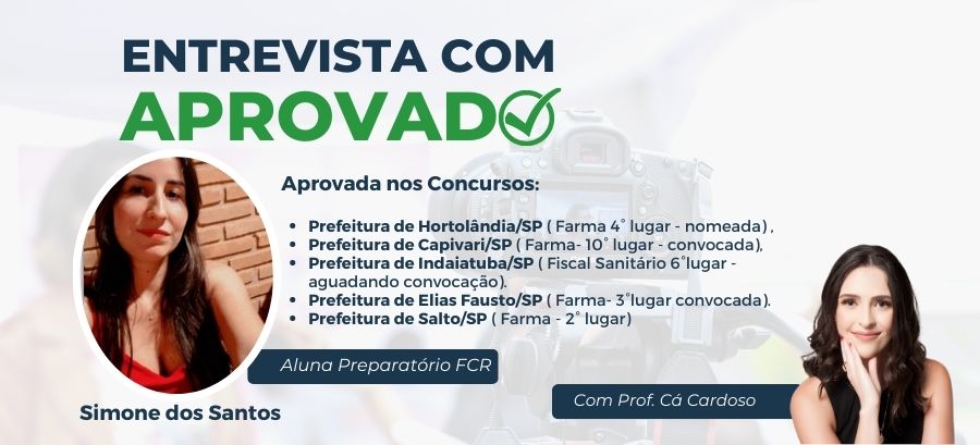 Entrevista com aprovada: Simone dos Santos | Professora Cá