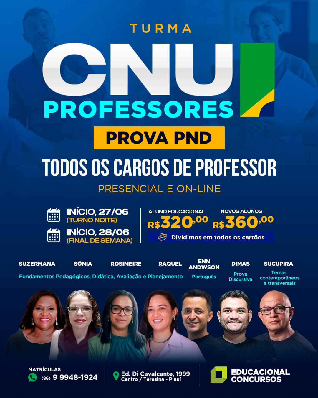 CNU DOS PROFESSORES - TURMA FINAL DE SEMANA | Educacional Concursos